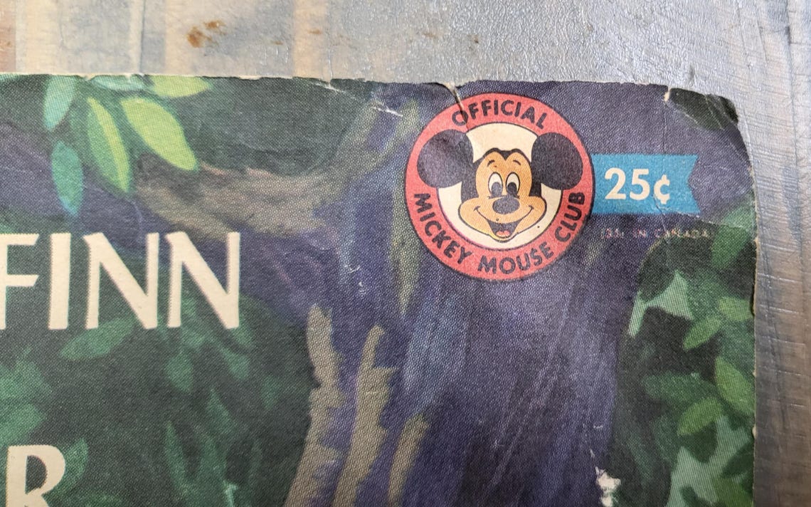 Rare Vintage Mickey Mouse Club 45 Record Huckleberry Finn and Tom ...