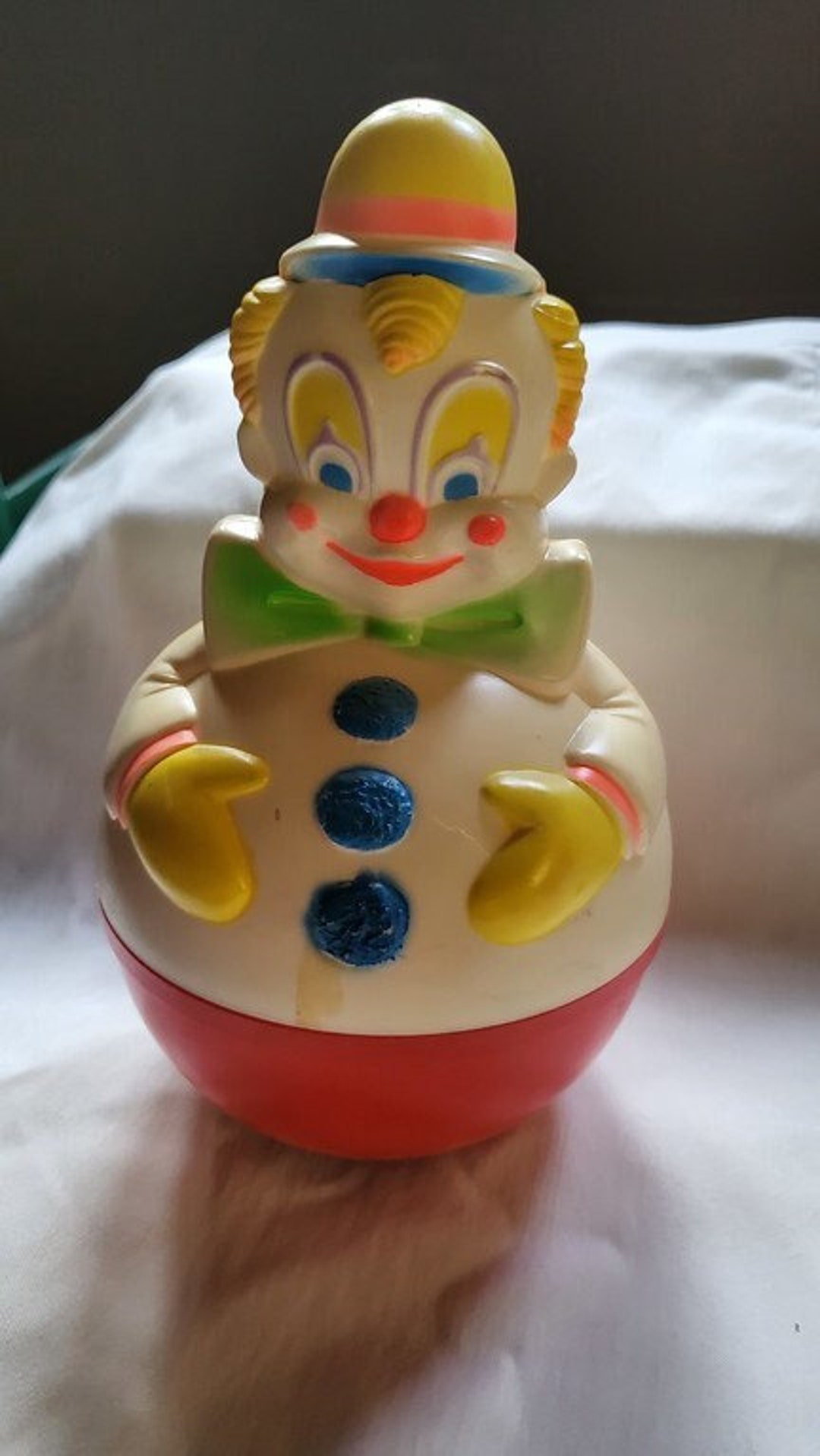 Vintage 1977 Bobbing Clown Toy Sanitoy, Inc Fitchburg MA - Etsy