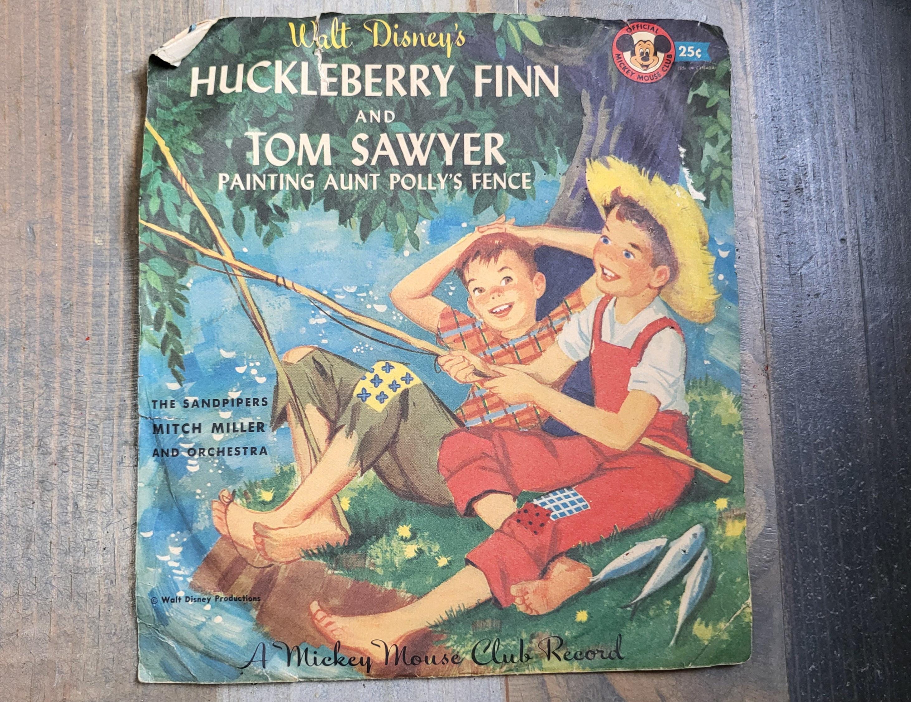 Rare Vintage Mickey Mouse Club 45 Record Huckleberry Finn and Tom ...