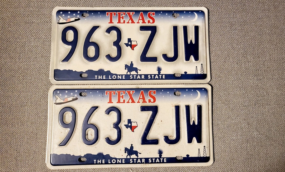 Texas Lone Star State Space Shuttle License Plates - Etsy