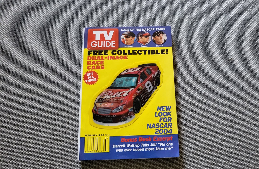 2004 TV Guide Nascar Collectible Dual Image Race Car Cover - Etsy