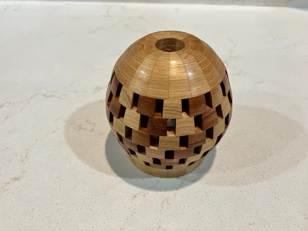 Maple and Walnut Centerpiece Light - Etsy