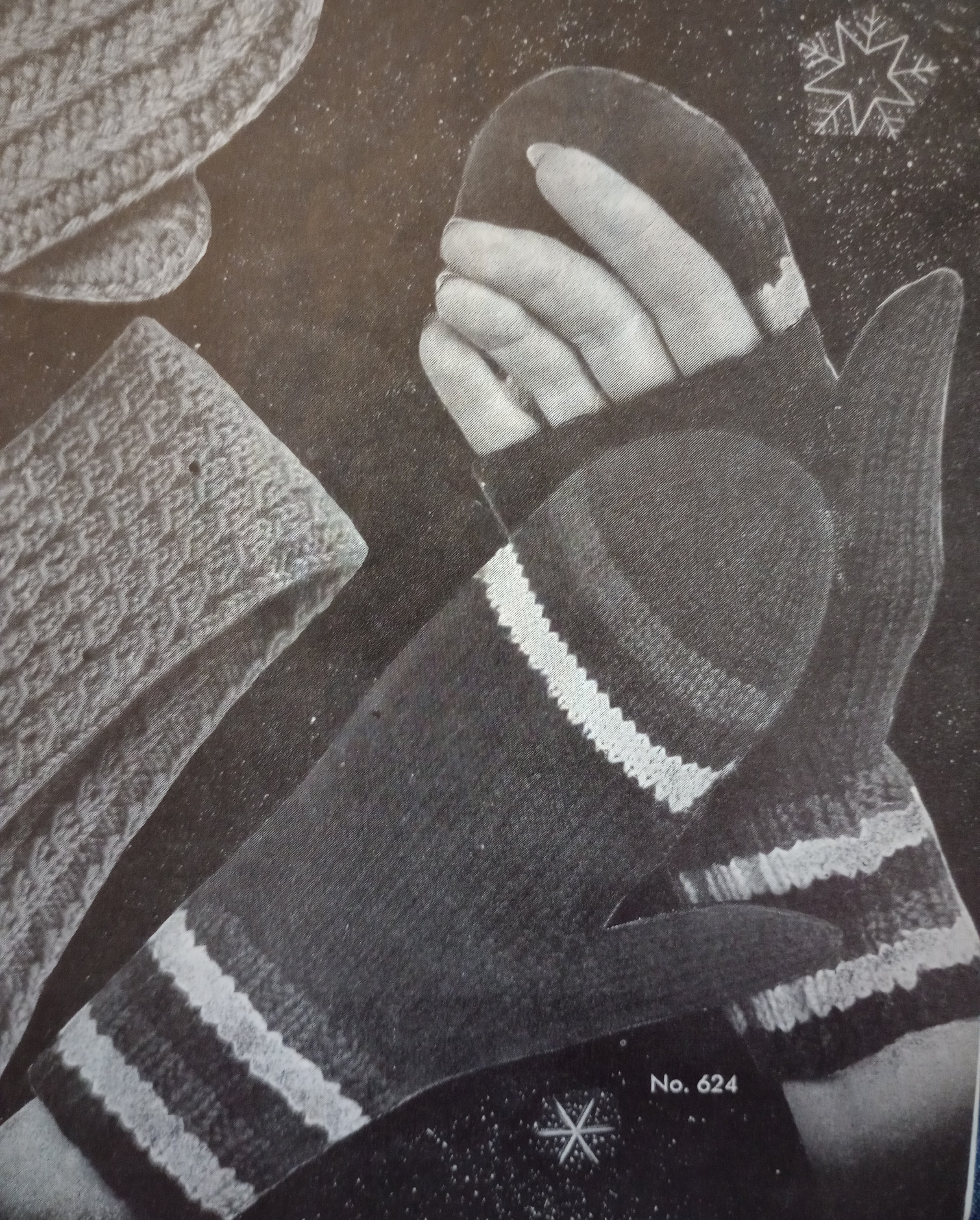 Vintage 50's Knit Women's Open Palm Mittens Pattern Instant PDF ...