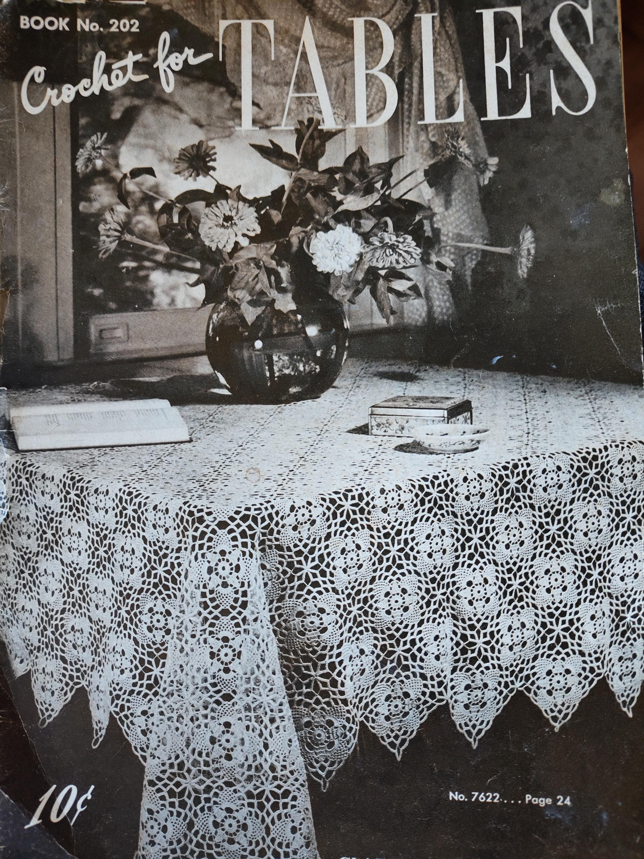 Vintage 40's Crochet Tablecloth Pattern "banquet Beauty" Instant PDF ...