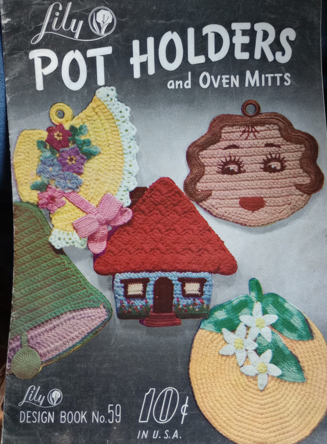 Vintage 50's Crochet Pot Holder Pattern "rose Pinwheel" Instant PDF ...