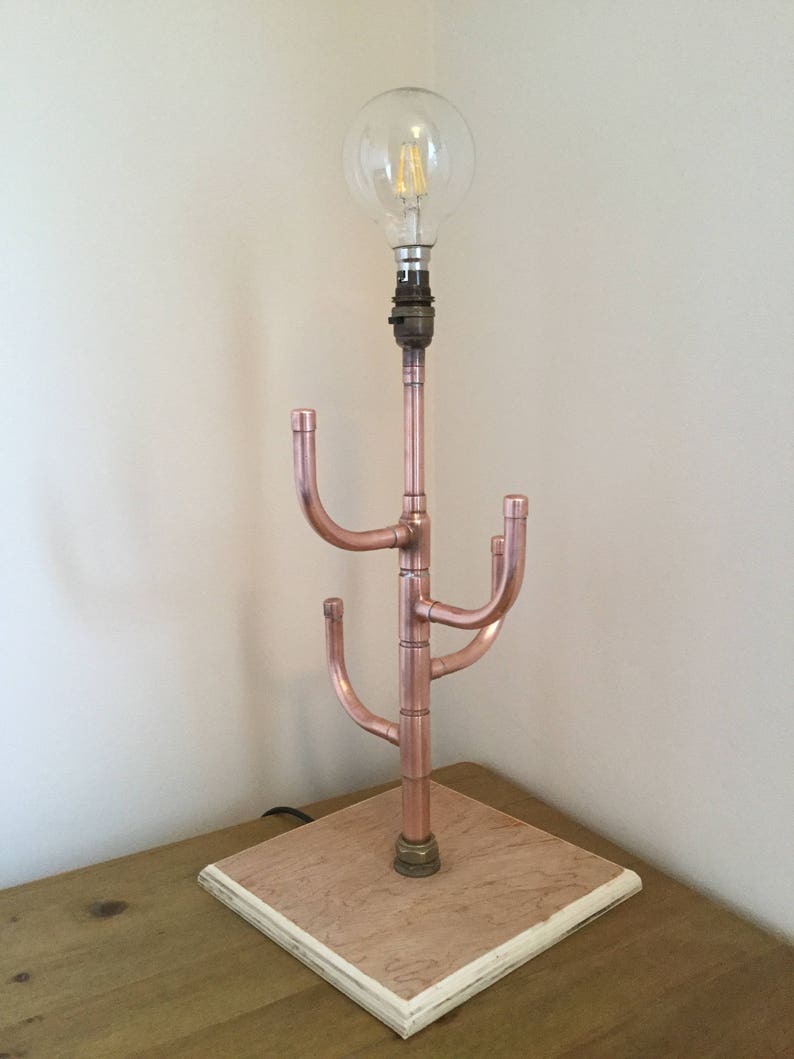 Hand Made Industrial ‘tree’ Style Copper Pipe Table / Desk Lamp. - Etsy