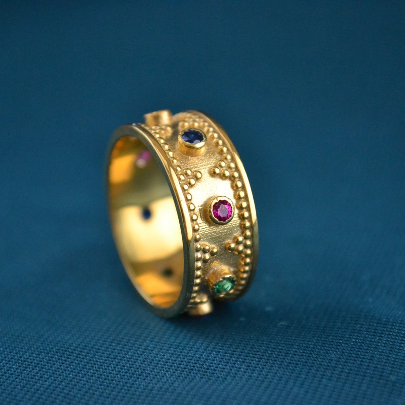 Etruscan Gold Ring - Etsy