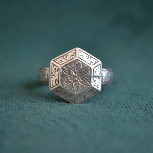 Hexagon Ring - Etsy
