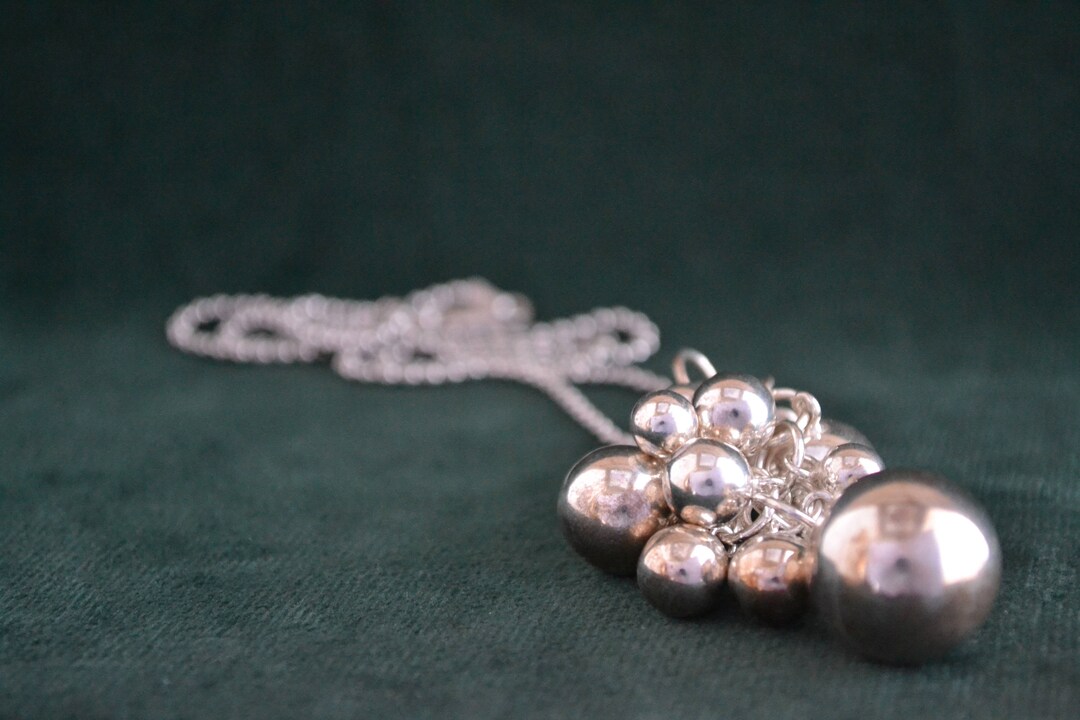 Silver Bunch of Grapes Pendant, Sterling Silver Grape Pendant, Handmade ...