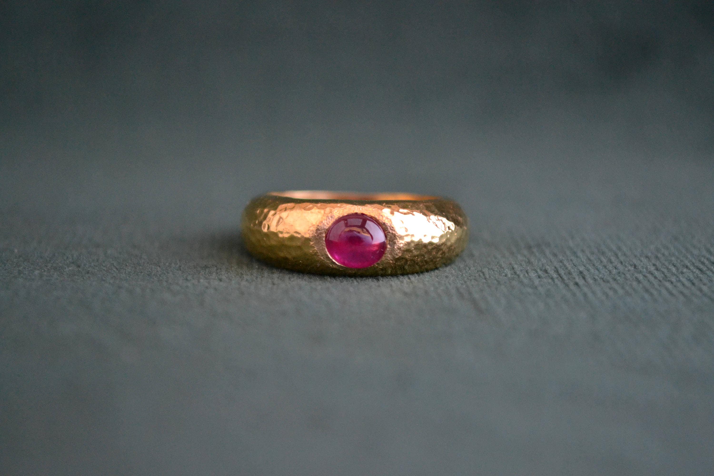 Gold and Ruby Ring 18K Gold Ring With Ruby Gemstone Ancient - Etsy