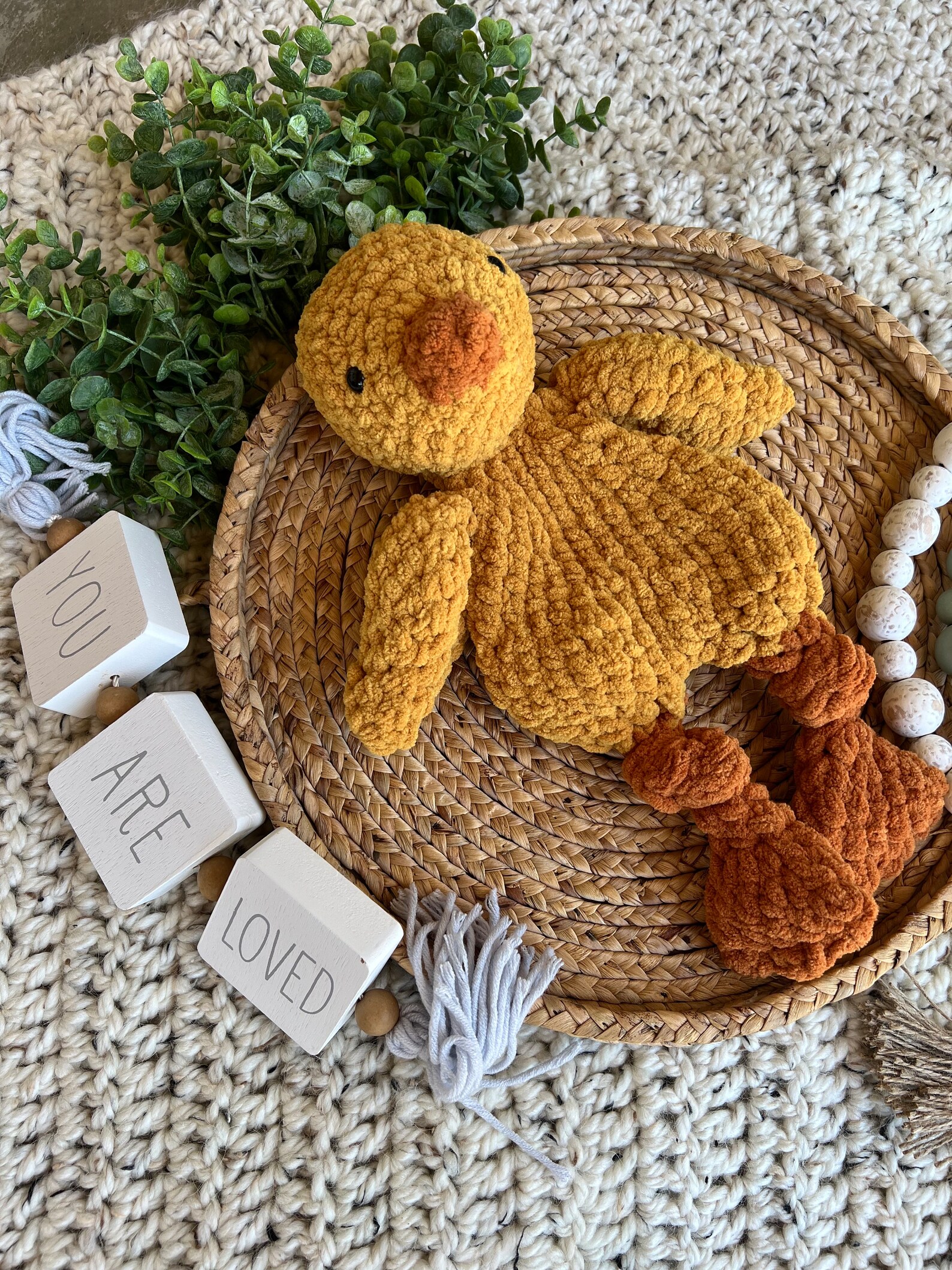 Charlie the Chick Crochet Lovey - Etsy