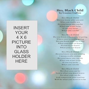 Hey Black Child Poem, Framed Poem, Poem for Gift, Frame With Poem ...