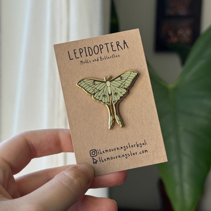 Luna Moth Pin - Etsy