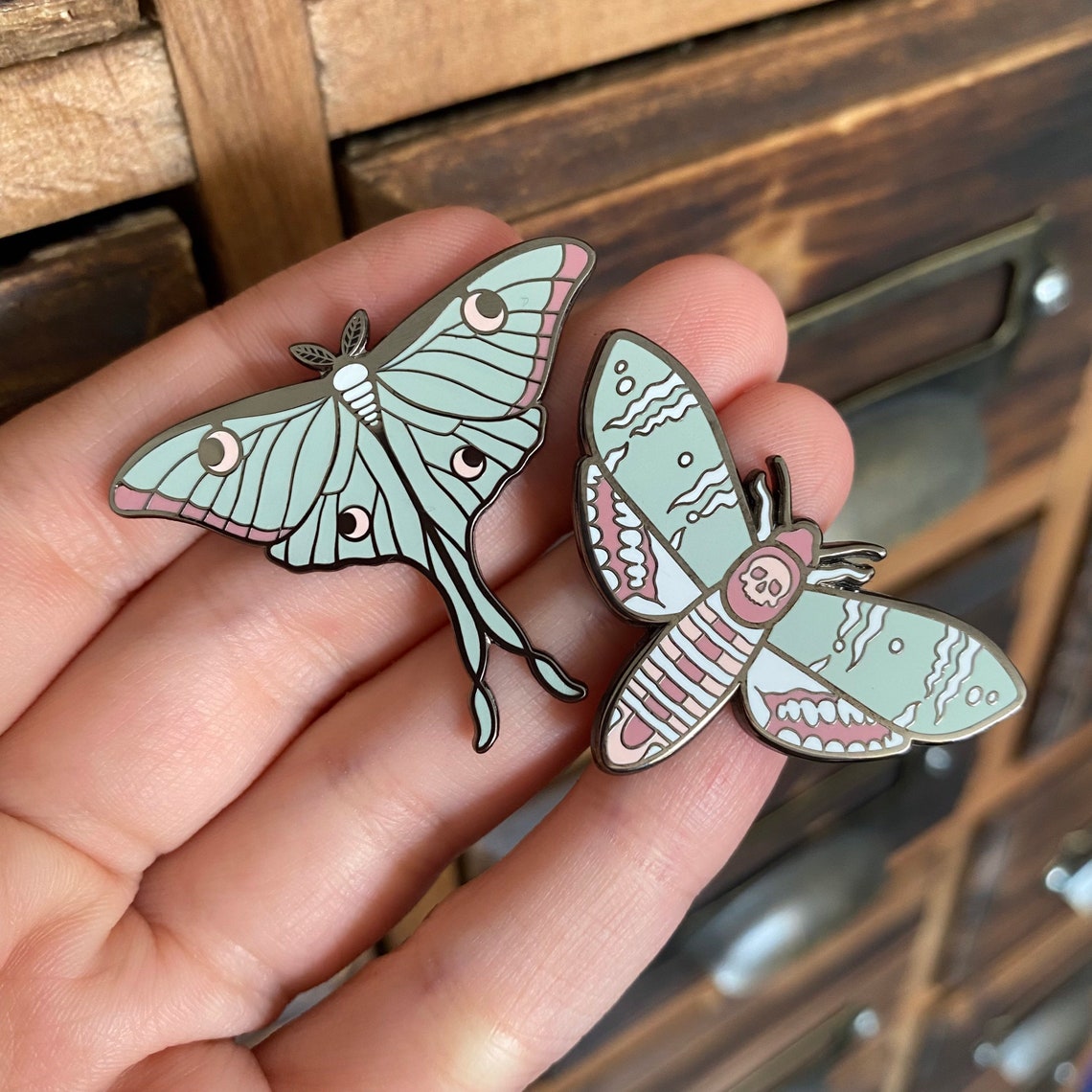 Luna Moth Enamel Pin - Etsy