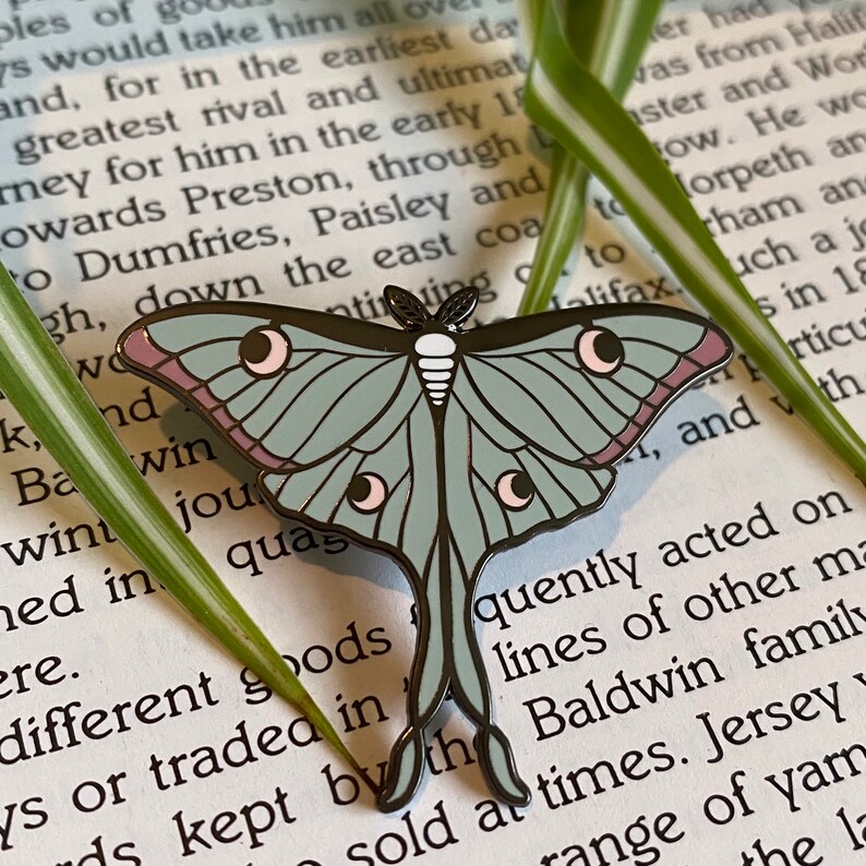 Luna Moth Enamel Pin - Etsy