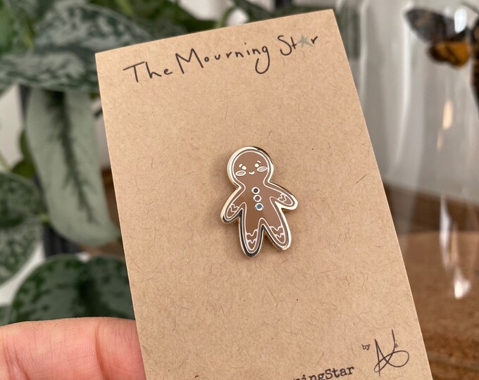 Gingerbread Person Enamel Pin - Etsy