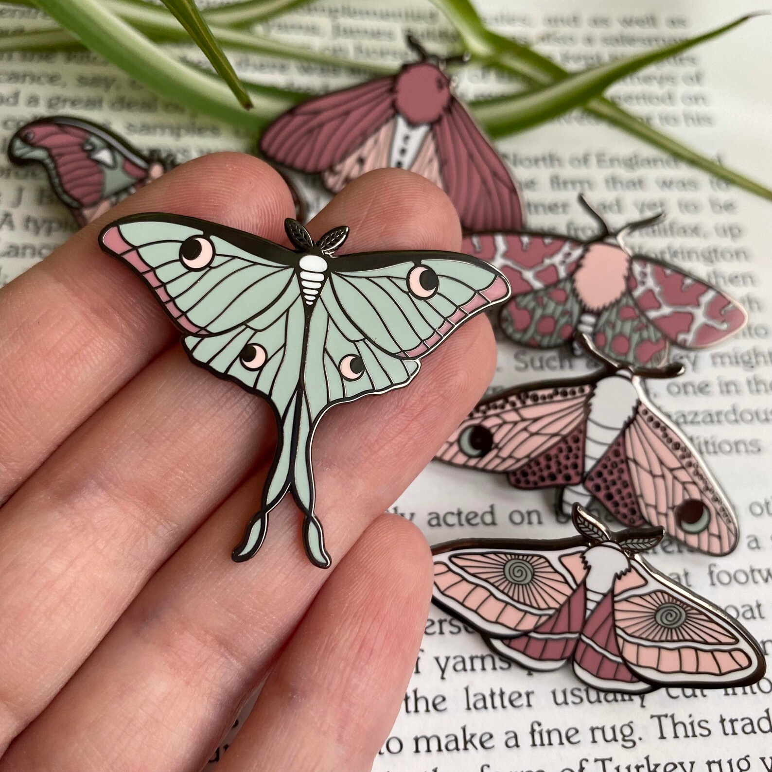 Luna Moth Enamel Pin - Etsy