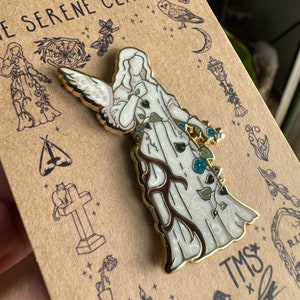 Morning Glory Angel Enamel Pin - Etsy