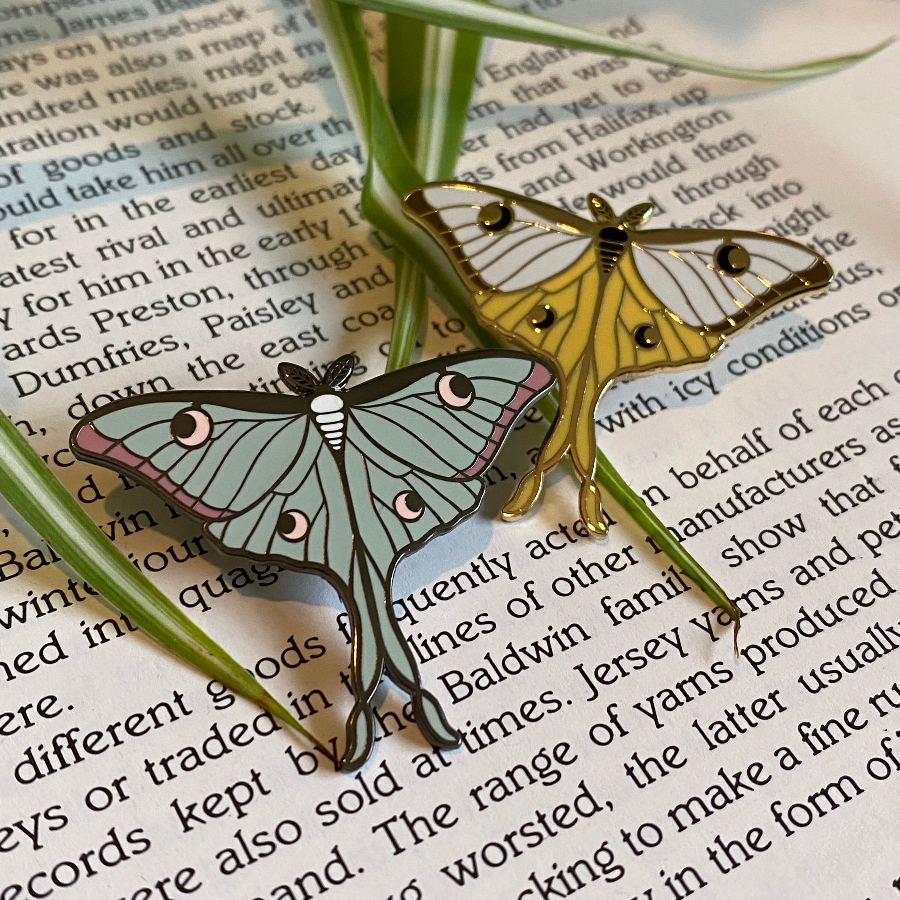Luna Moth Enamel Pin - Etsy
