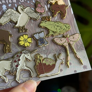 The Enchanted Grove Enamel Pin Set - Etsy