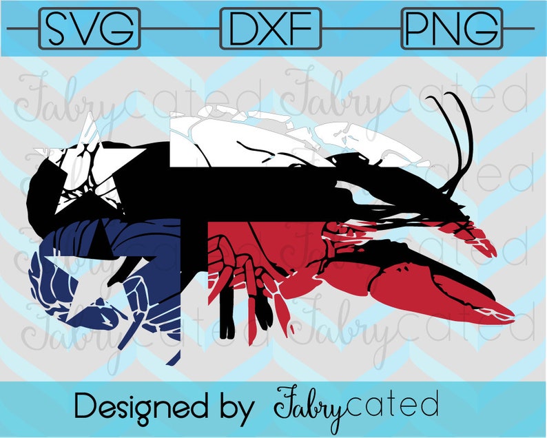 SVG DXF Texas Crawfish Layered Texas Flag Crawfish Clipart Vinyl Mud ...