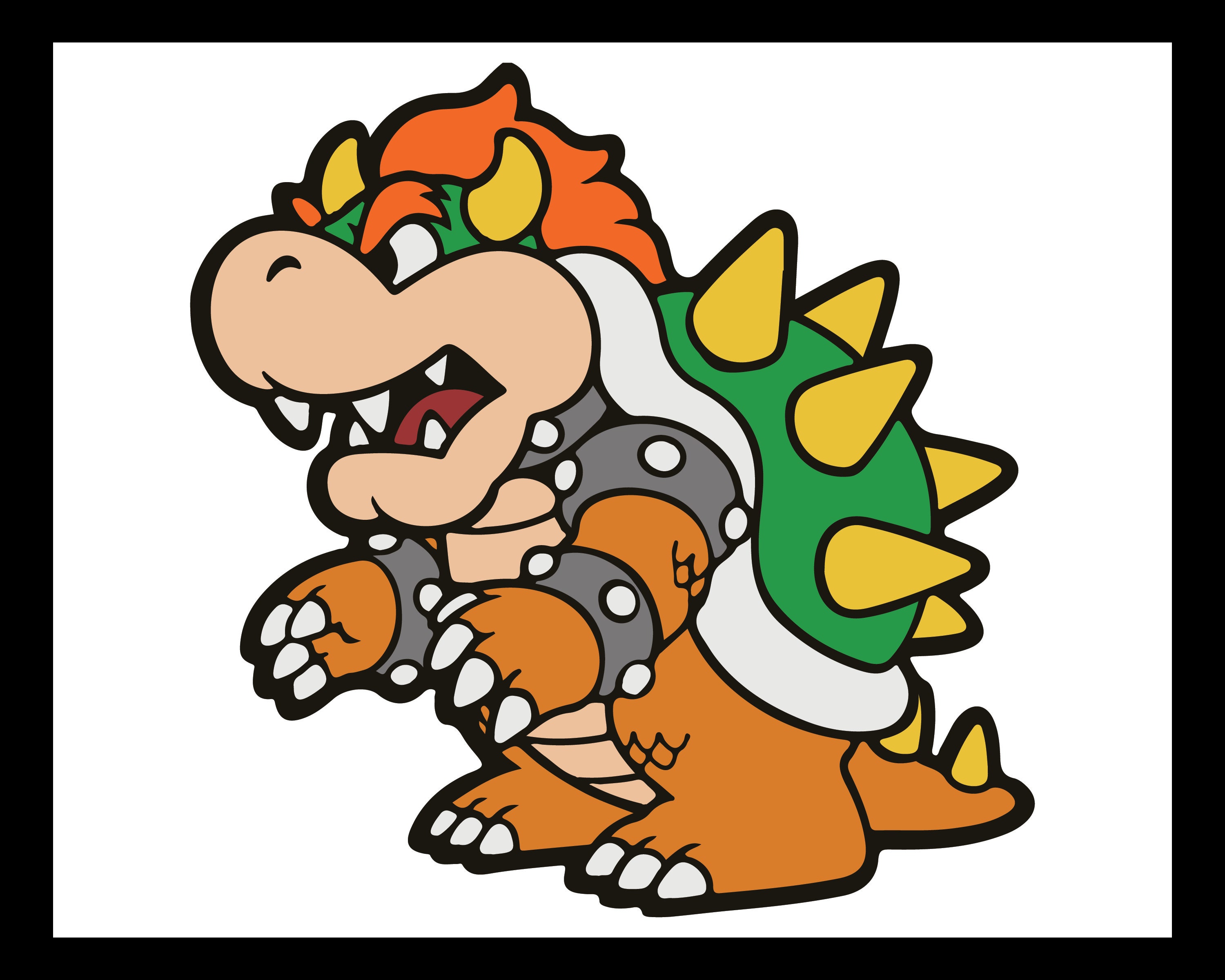 Super Mario Luigi Bullet Bill Bowser Characters SVG/DXF/PNG Digital ...
