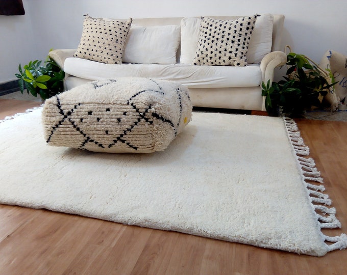 Authentic Moroccan Rug White-ivory Unique Color Custom Rug - Etsy