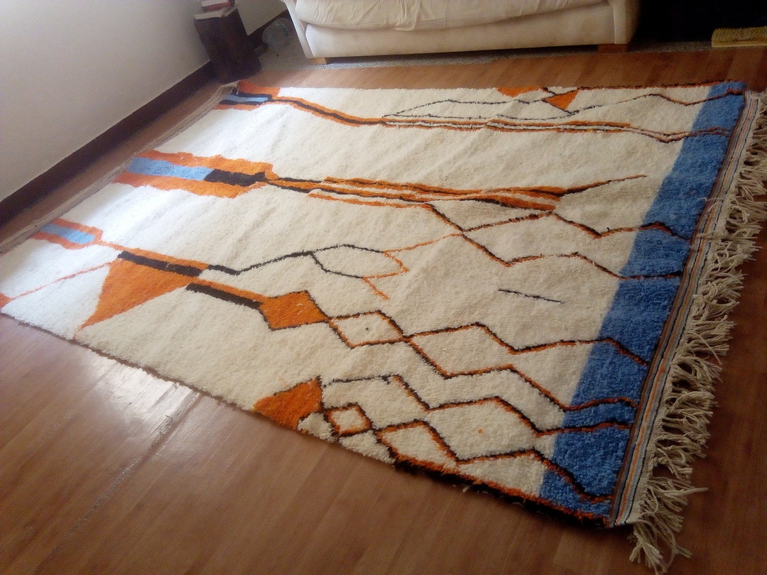 Moroccan Rug Colorful Style - Art Design - Hand Woven Carpet - Tribal ...