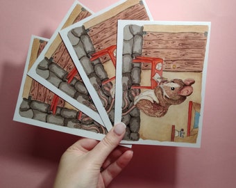 Mouse Writing Letter - Etsy