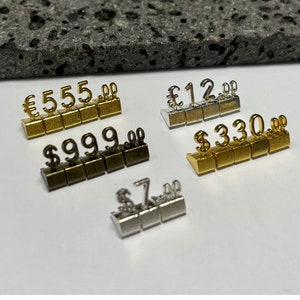 Price Tag, Price Sign, Mini Price Tag, Price Tag for Jewelry Display ...