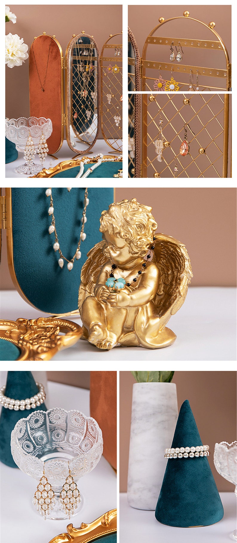 Retro Jewelry Display Velvet Jewelry Display Earring Holder | Etsy