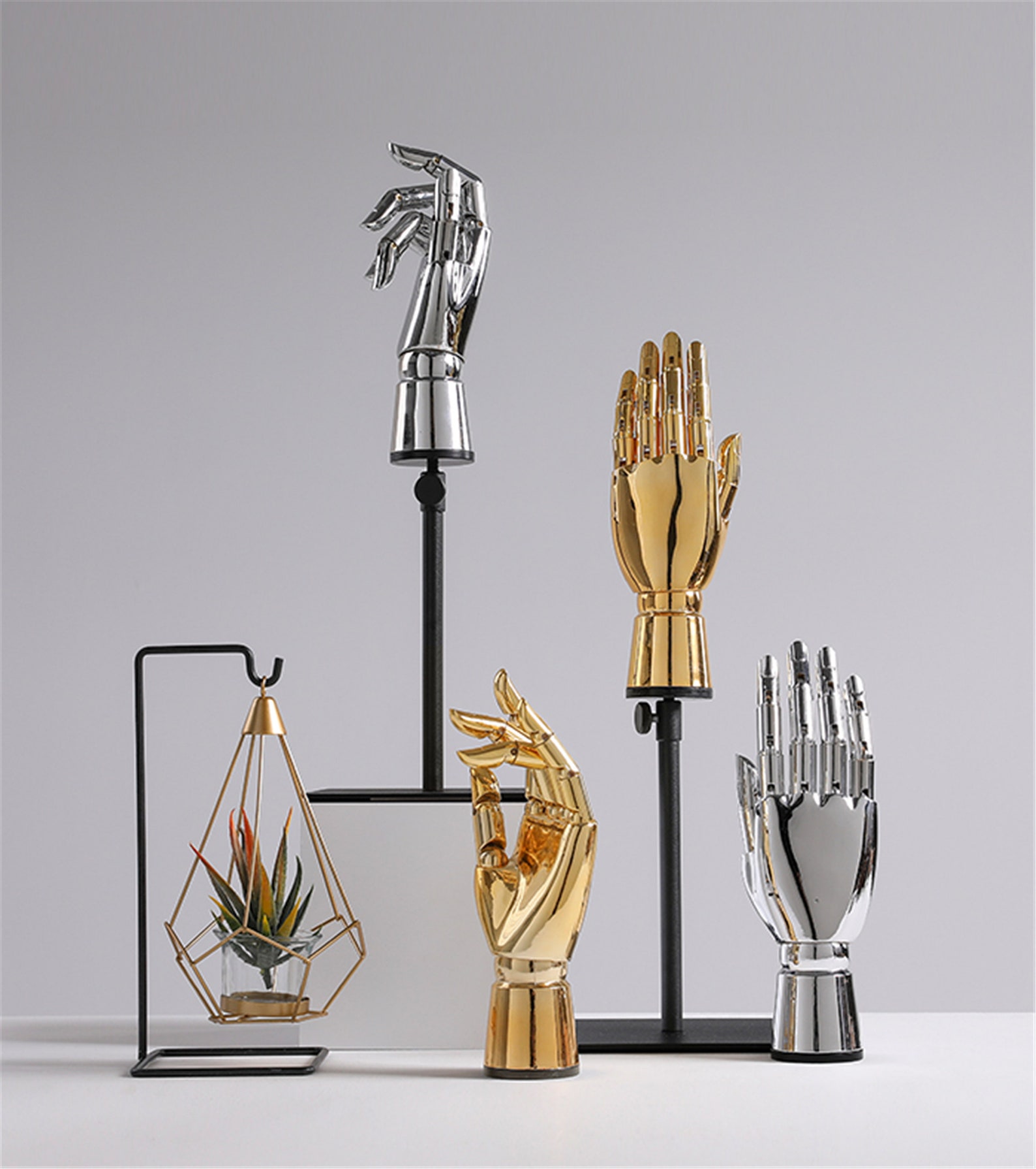 Adjustable Golden/silver Hand Display Flexible Movable Hand - Etsy
