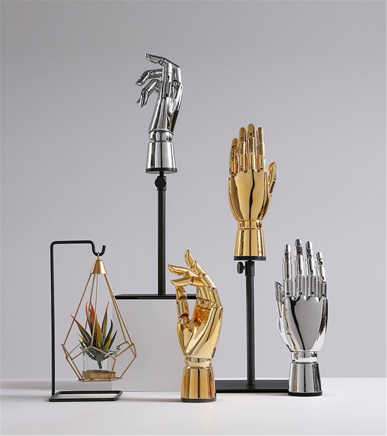Adjustable Golden/silver Hand Display Flexible Movable Hand - Etsy
