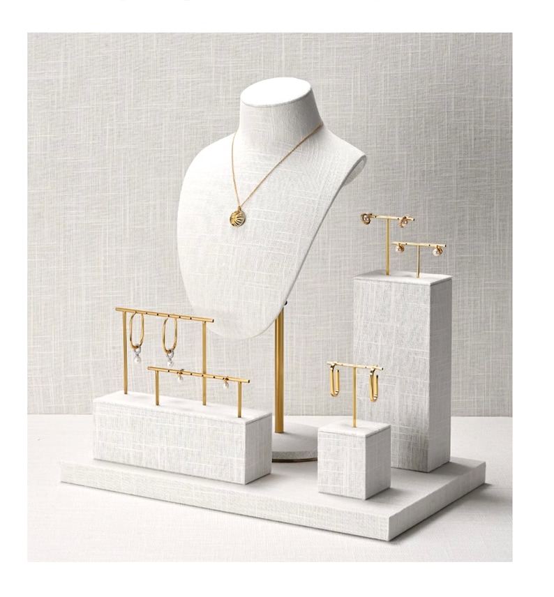 Metal Jewelry Display Set: Necklace & Earring Holder - Etsy