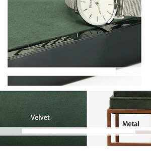 Dark Green Velvet Watch Display Stand: Metal Watch Holder - Etsy