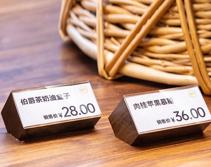 Price Tag, Brand Sign, Clear Acrylic Price Tag, Price Tag for Jewelry ...