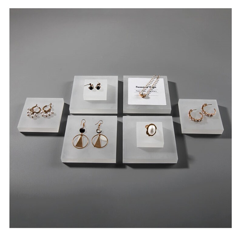 Matte Acrylic Jewelry Display Set Acrylic Jewelry Stand - Etsy