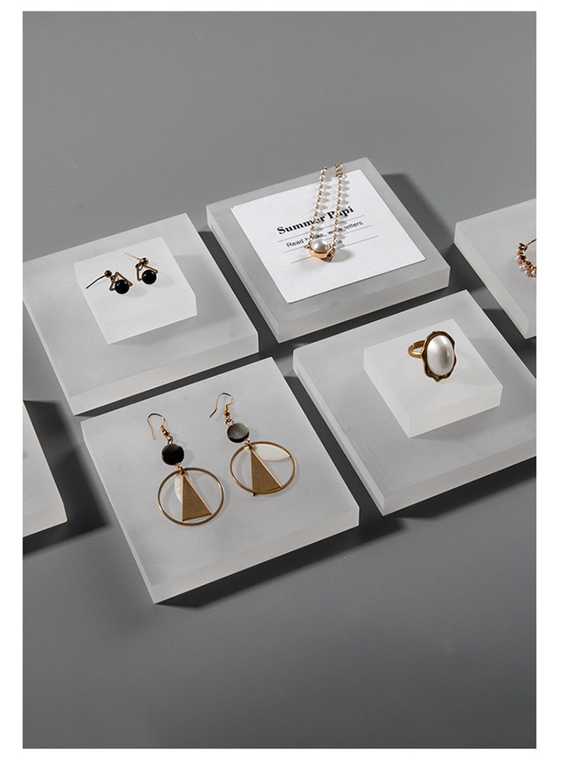 Matte Acrylic Jewelry Display Set Acrylic Jewelry Stand - Etsy