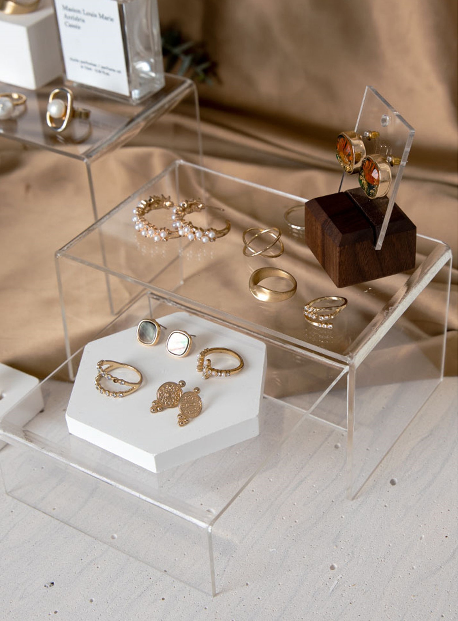 Clear Acrylic Jewelry Display Set Acrylic Jewelry Stand | Etsy