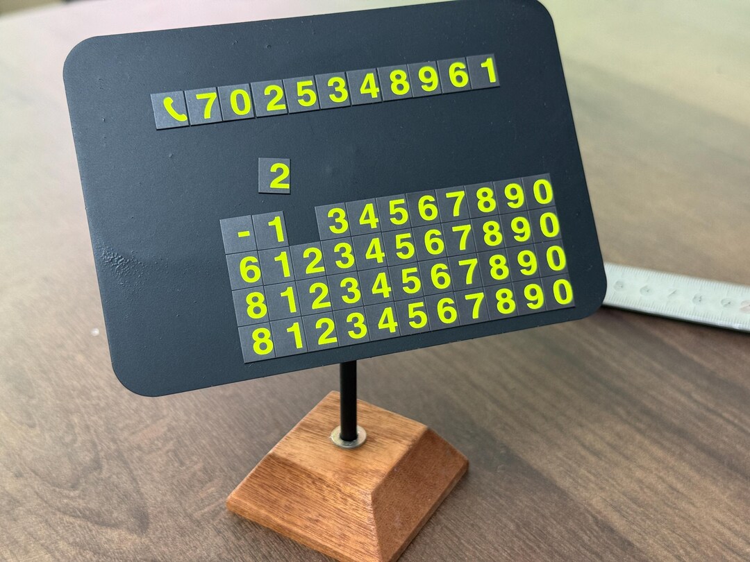 Number Sign Stand, Standing Metal Number Tags, Counter Cell Number ...