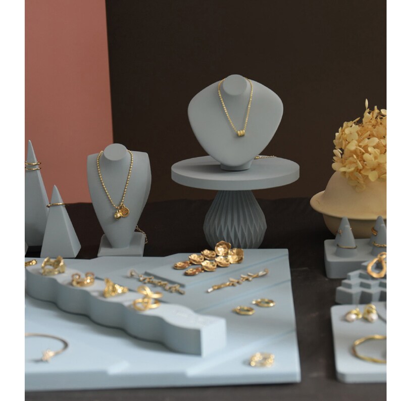 Jewelry Organizer Grey Plaster for Jewelry Display Jewelry - Etsy