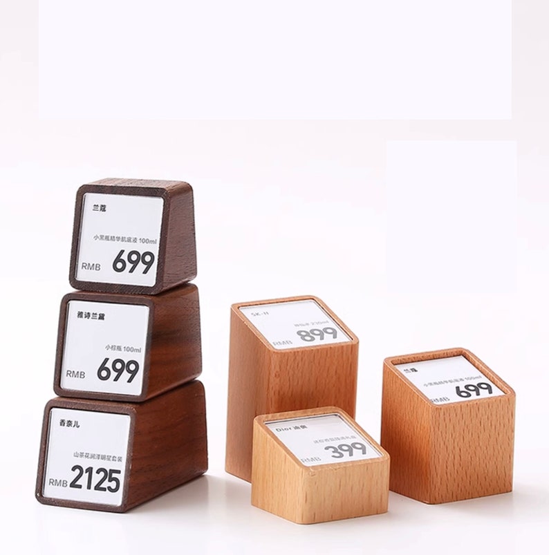 Wooden Acrylic Price Tag: Retail Shop Branding Sign - Etsy