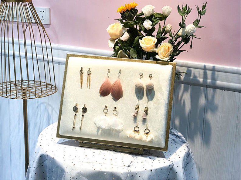 Velvet Earring Display Frame Velvet Jewelry Display Earring - Etsy