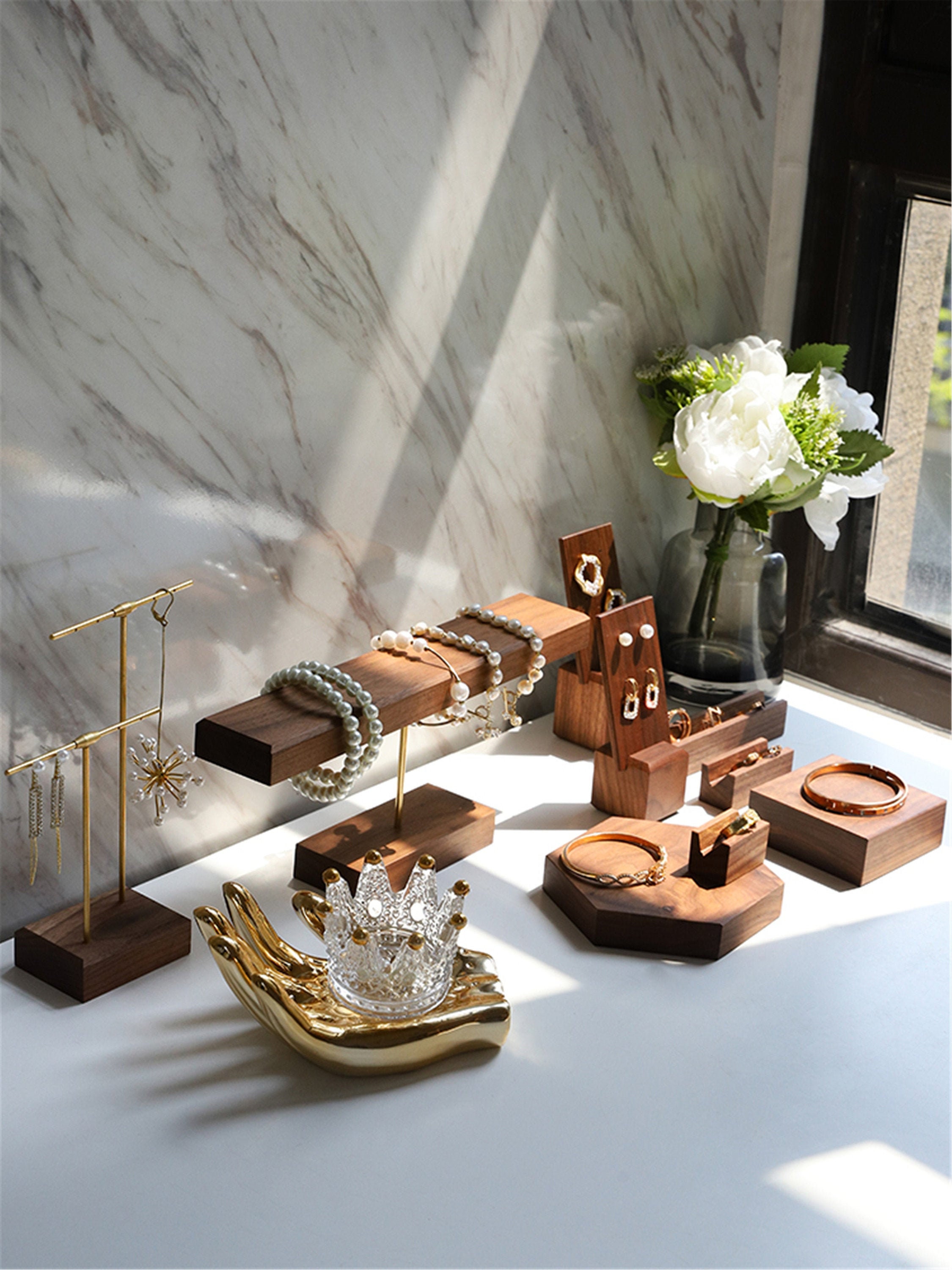 Jewelry display set jewelry organizer ring stand earring | Etsy