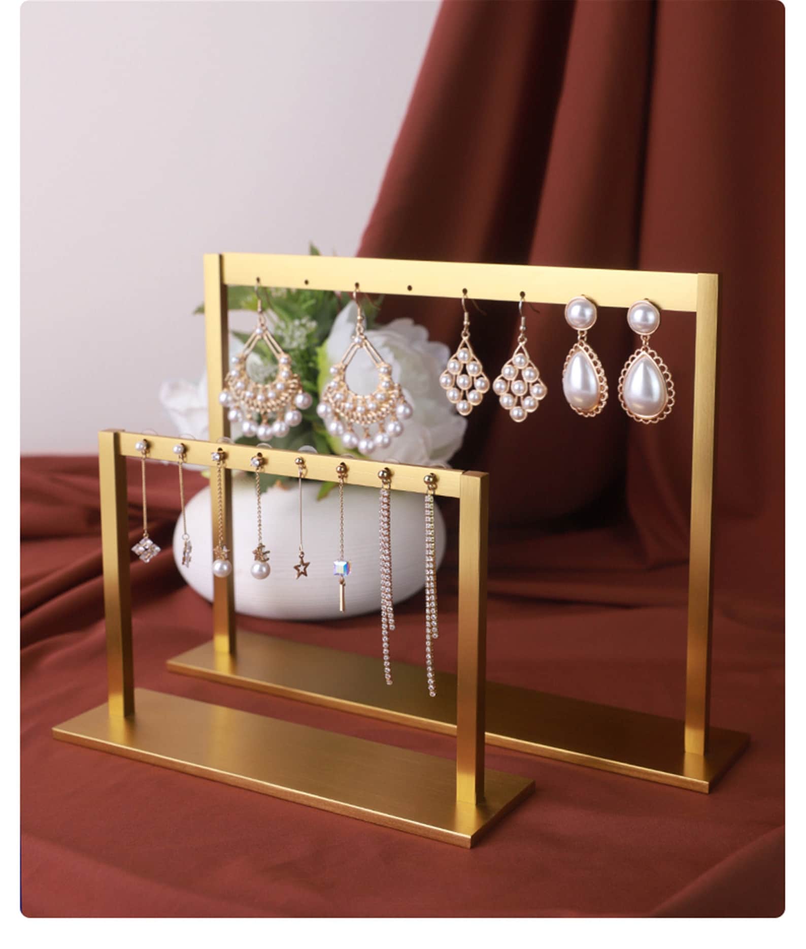 Earring Holder Stud Stand Earring Display Brass Earring | Etsy