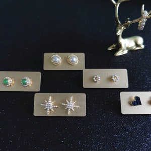 Gold Metal Earring Holder, Earring Stand, Jewelry Organizer, Earring ...