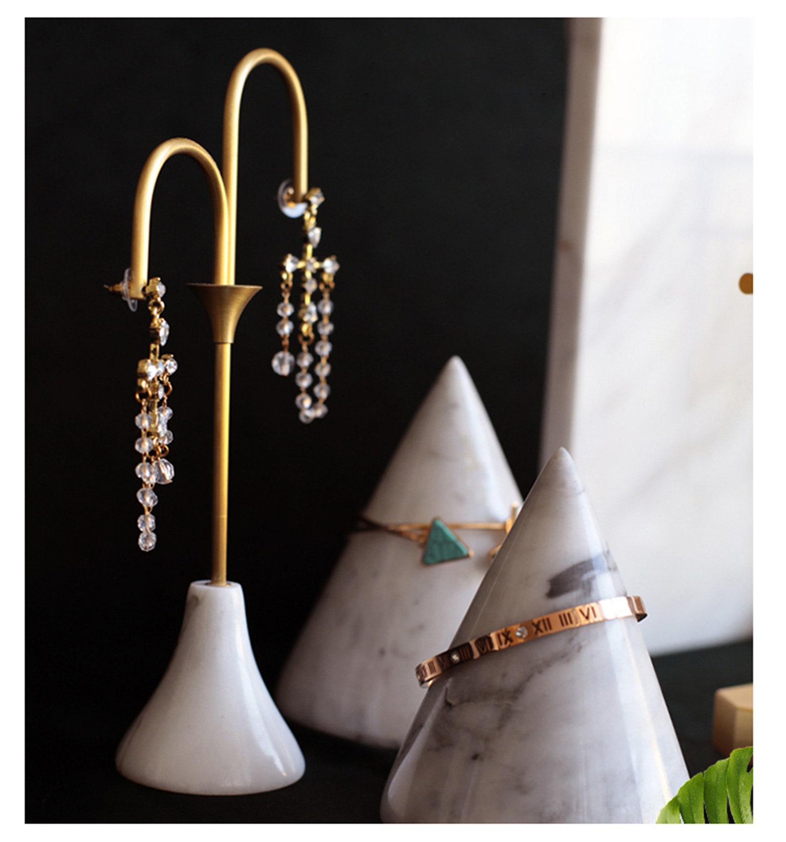 Retro Jewelry Display Marble Jewelry Display Bracelet | Etsy