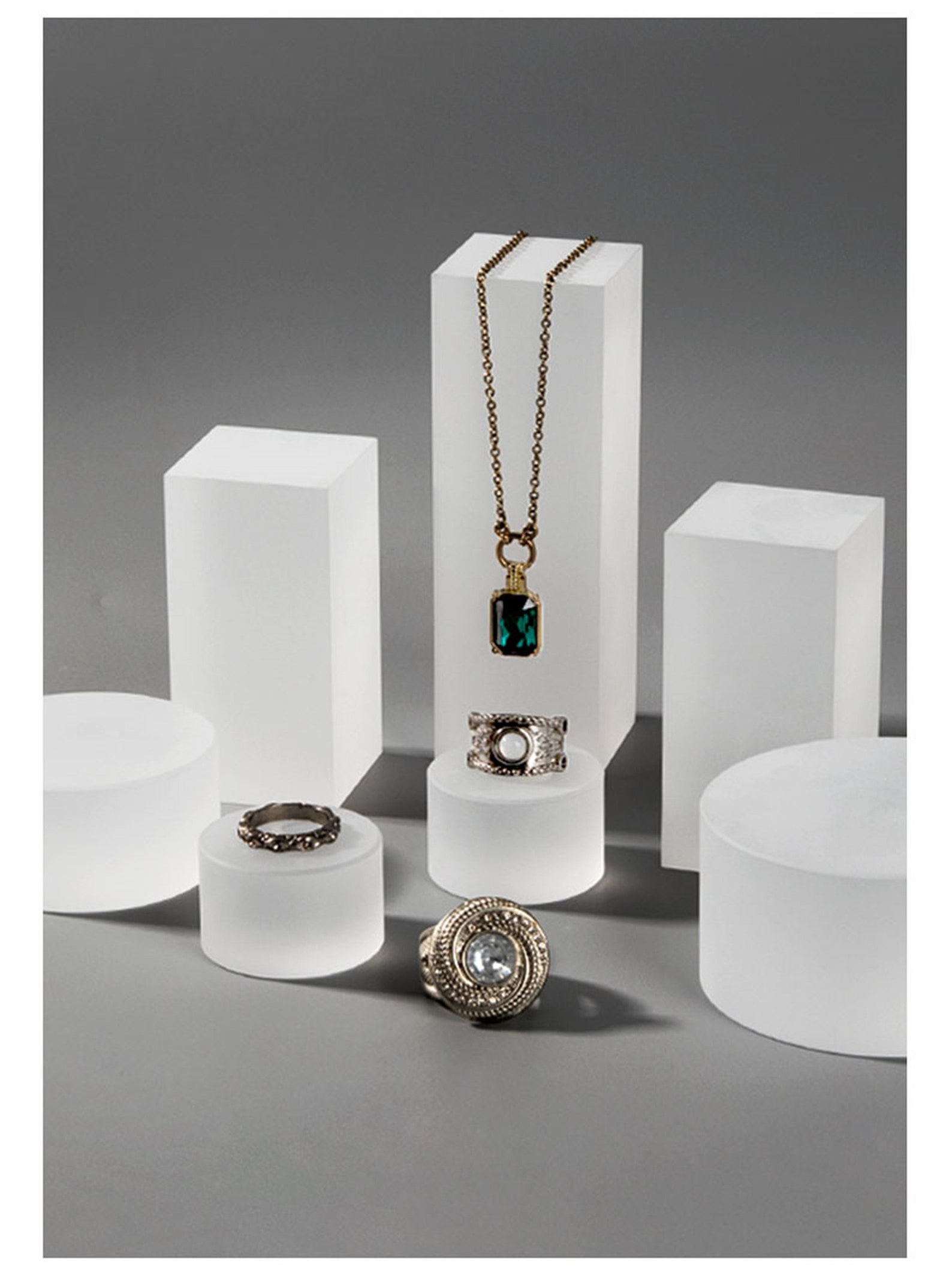 Matte Acrylic Jewelry Display Set Acrylic Jewelry Stand - Etsy