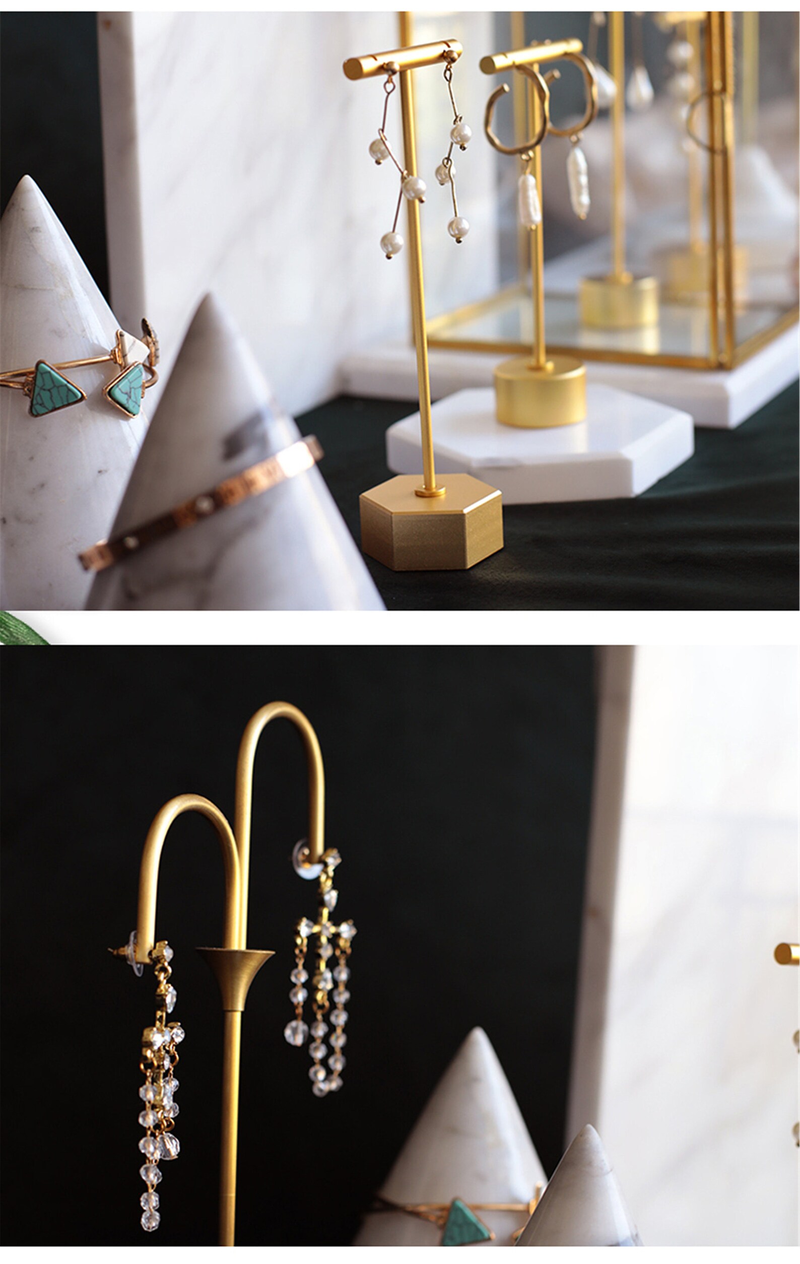 Retro Jewelry Display Marble Jewelry Display Bracelet | Etsy