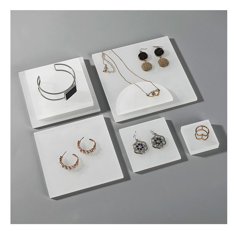 Matte Acrylic Jewelry Display Set Acrylic Jewelry Stand - Etsy
